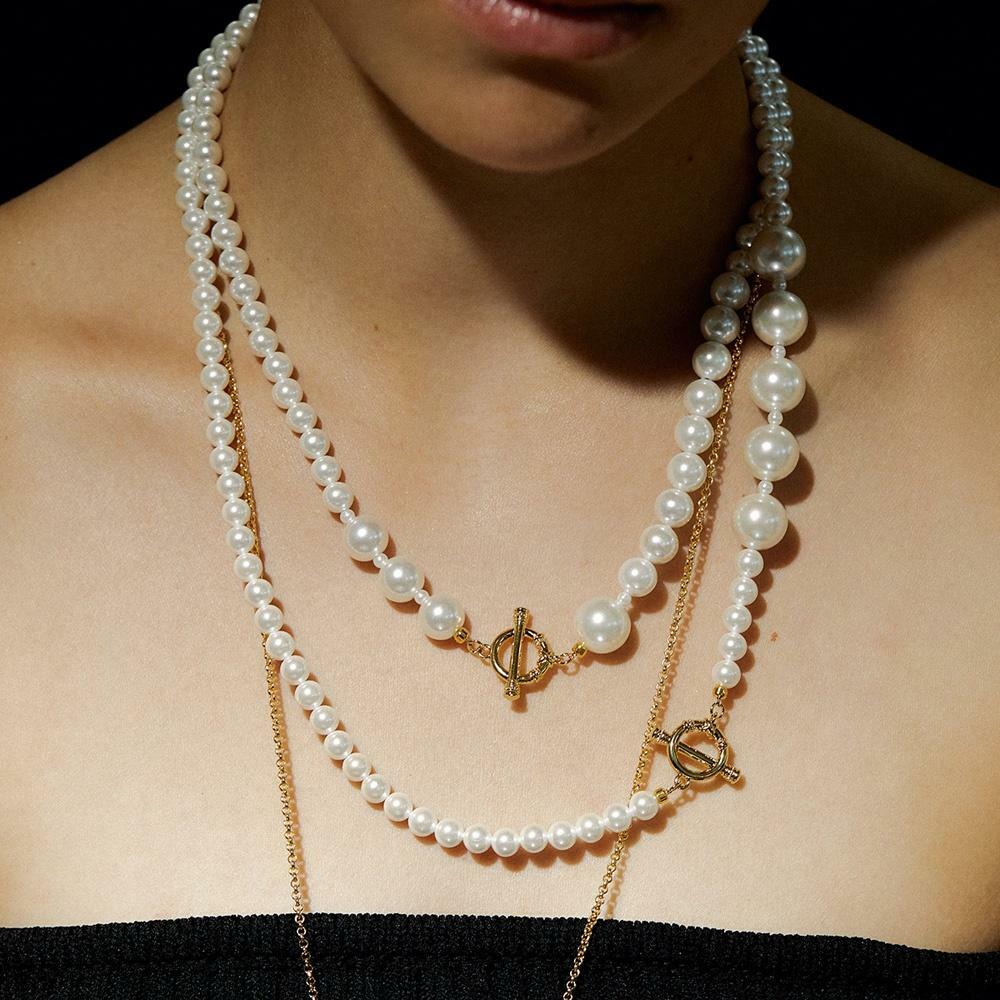 Toggle pearl Necklace - 하고