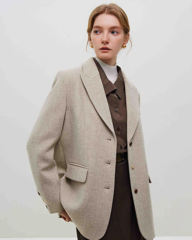 WD_Point button wool suit jacket - HAGO(하고)