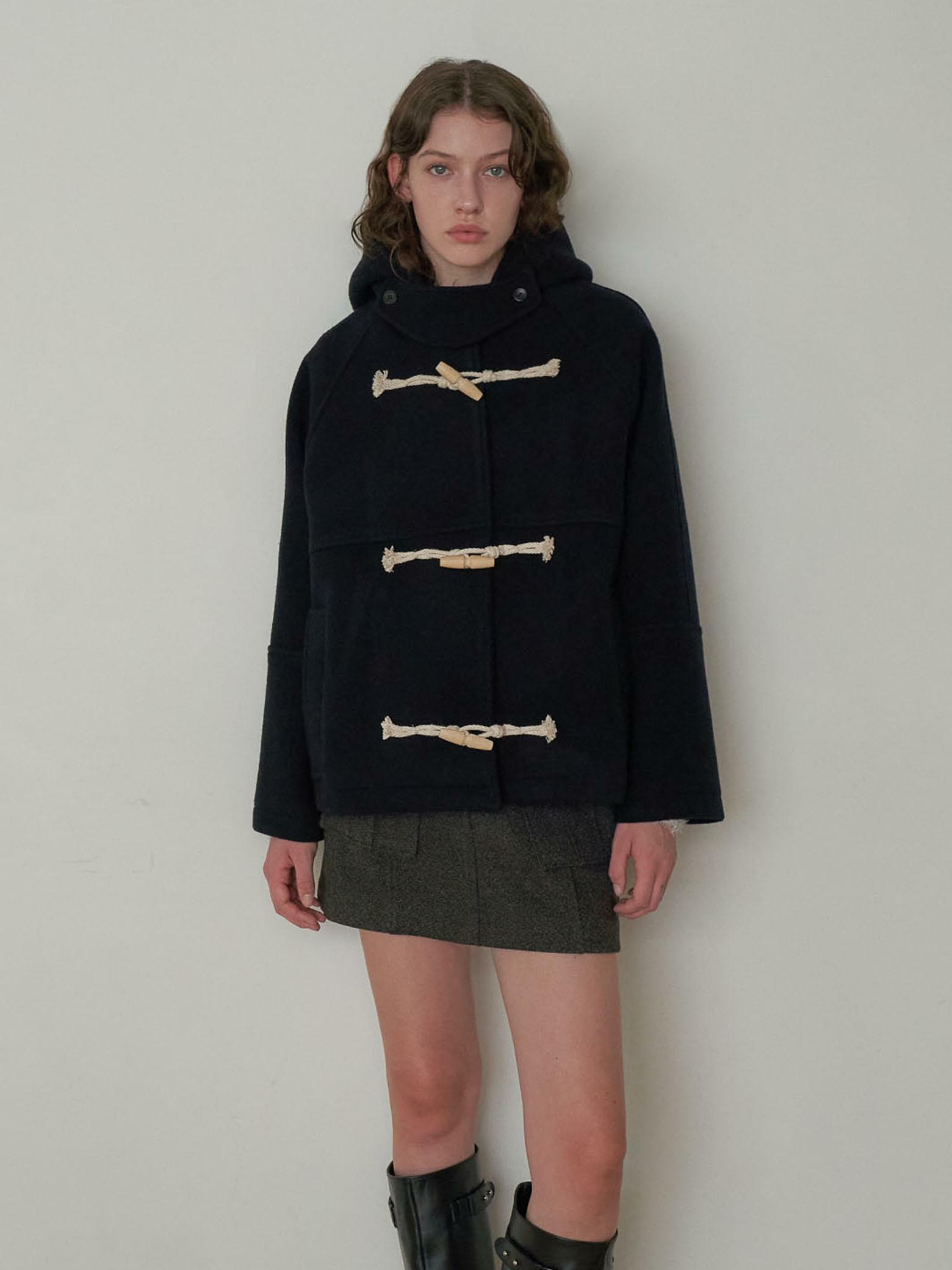 WOOL DUFFLE COAT [ NAVY ] - HAGO(하고)