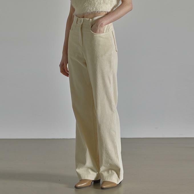 BASIC CORDUROY PANTS (CREAM) - HAGO(하고)