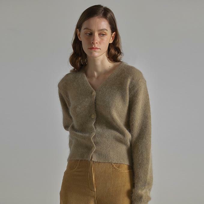 CLASSIC ANGORA CARDIGAN (BEIGE) - HAGO(하고)