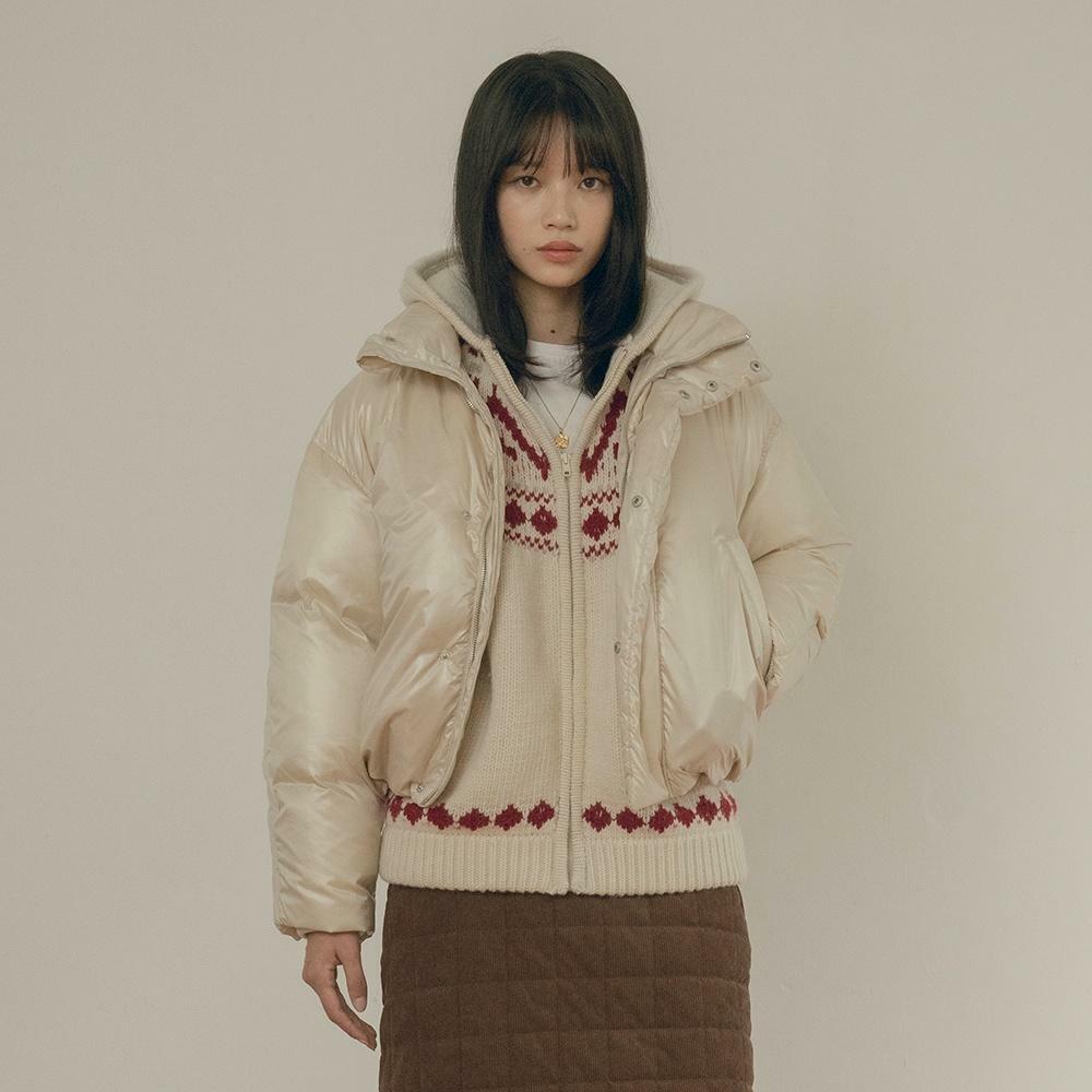 O3723 Fleur down padding_Light beige - 하고(HAGO)