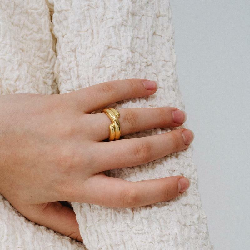 Helix bold gold Ring - HAGO(하고)