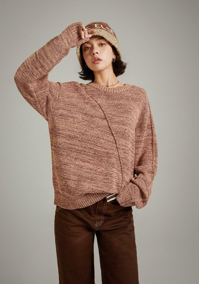 Diagonal Boxy Knit Sweater - HAGO(하고)