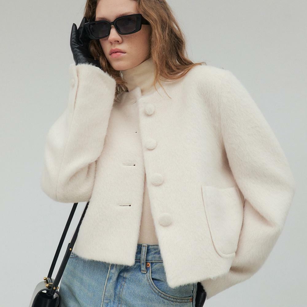 23 Winter_ Ivory Suri Alpaca Wool Blazer [예약배송] - HAGO(하고)