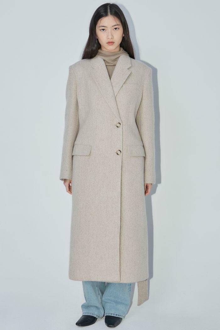 Wool Basic Double Coat - Oatmeal - HAGO(하고)