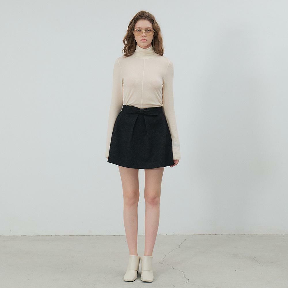 23 Winter_ Cream High Neck T-Shirt - HAGO(하고)