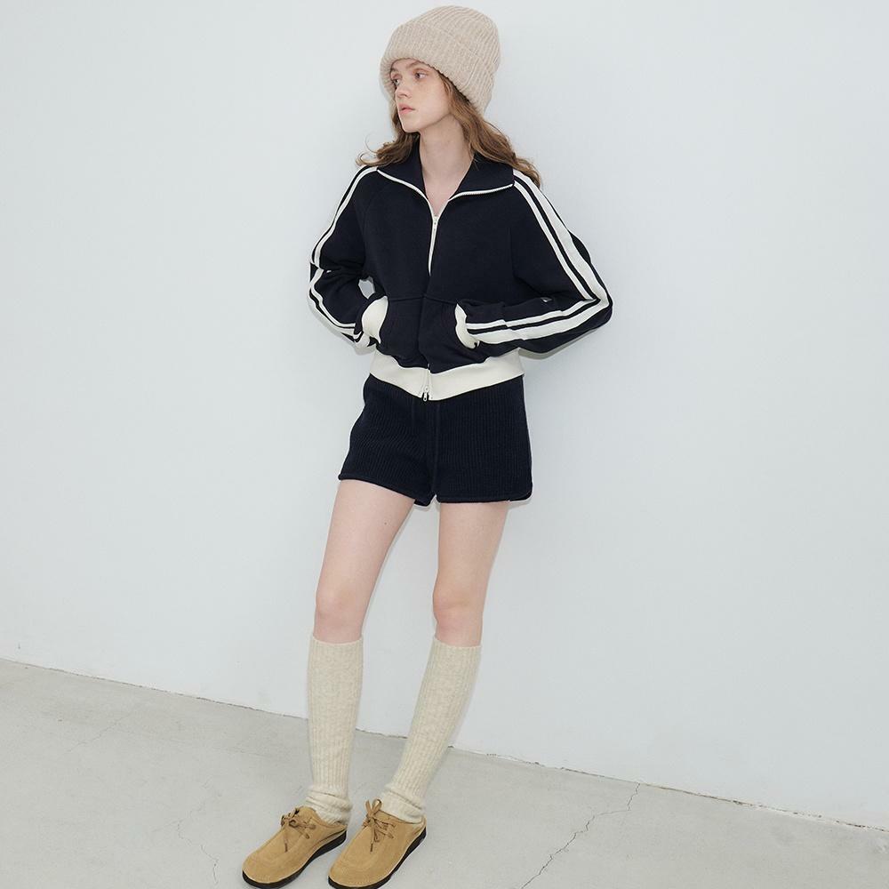 23 Winter_ D/Navy Zip-Up Sweatshirts - HAGO(하고)