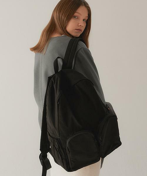 Multi Pocket Backpack_Black - HAGO(하고)