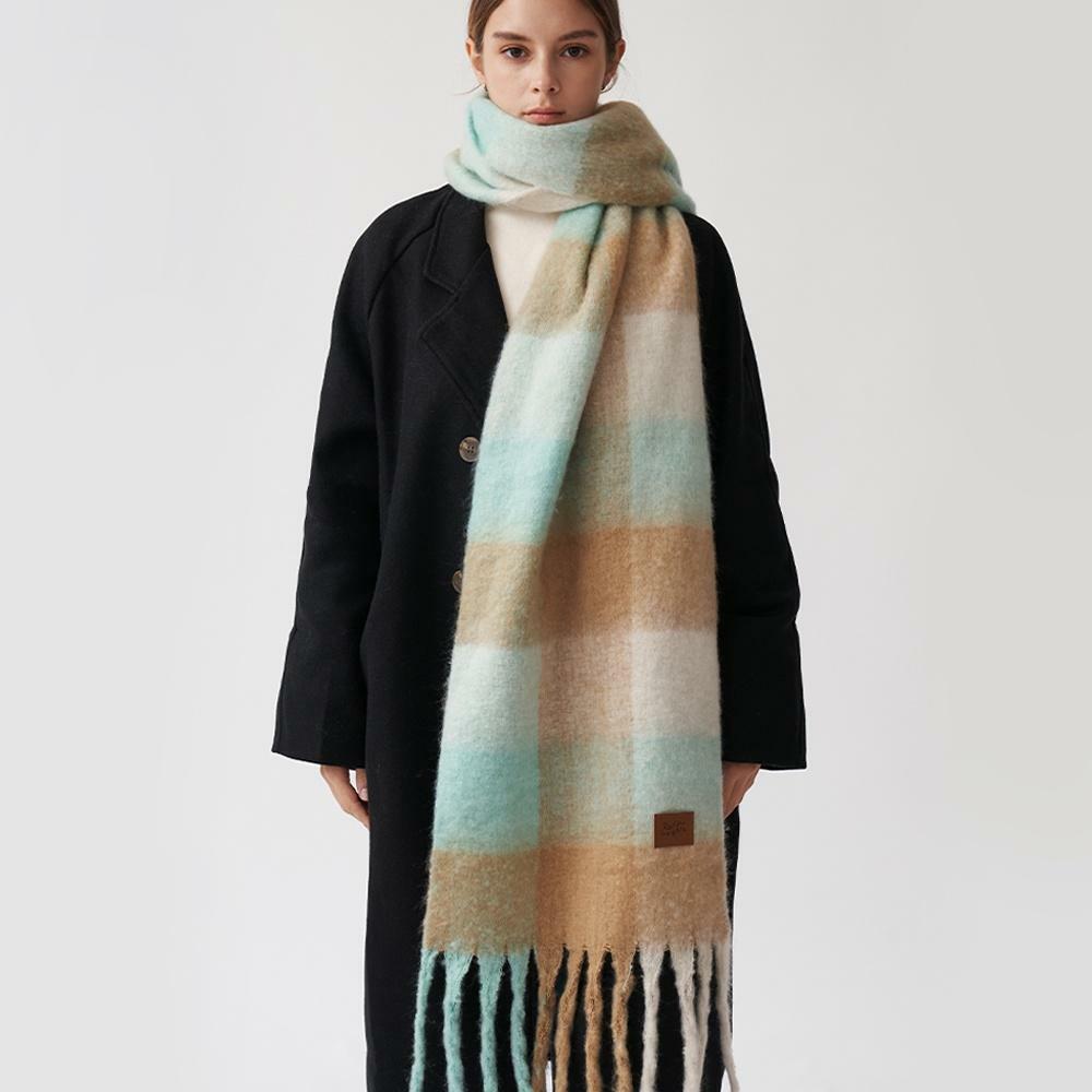 SNOW CHECK MUFFLER MINT - 하고