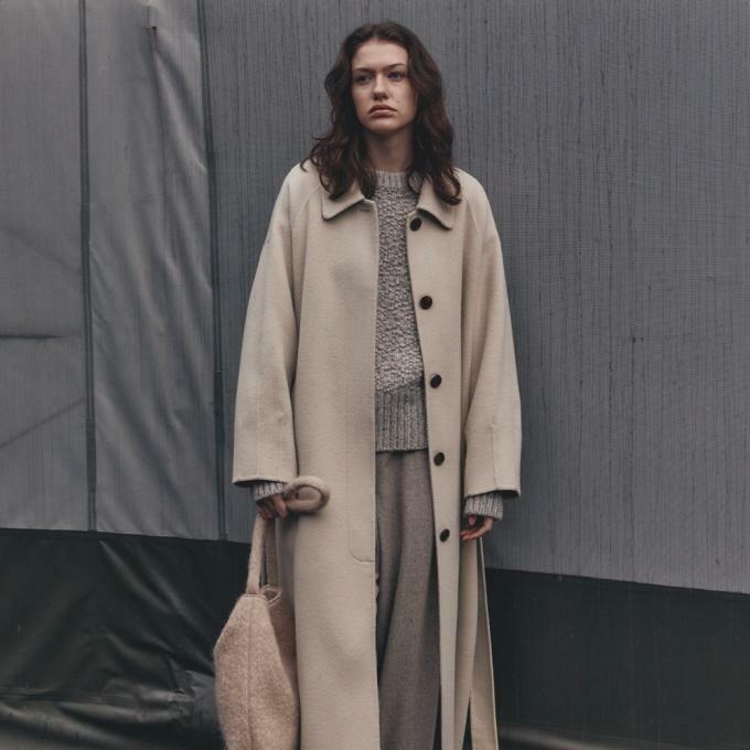 CASHMERE RAGLAN SLEEVE HANDMADE COAT - 하고