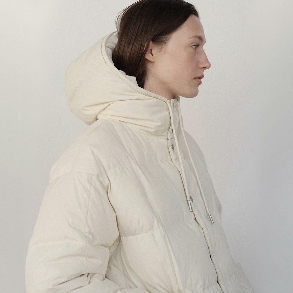 Dunne Half Padding Jumper (Cream) - HAGO(하고)