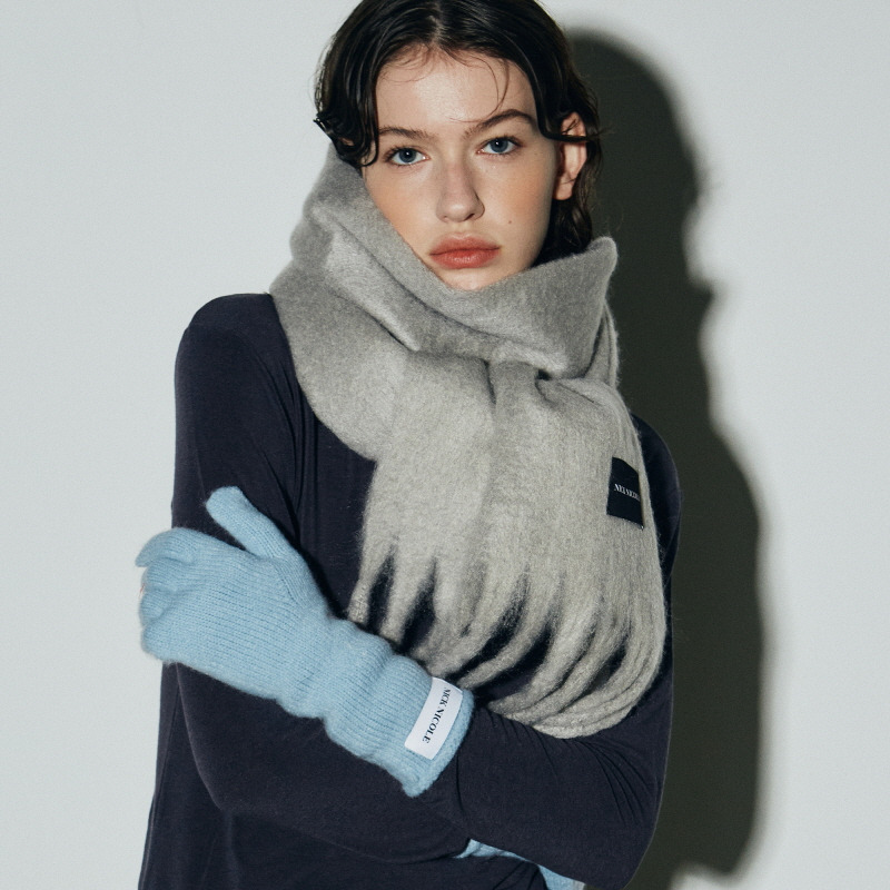 PREMIUM BOLD SOFT MUFFLER_GRAY - HAGO(하고)