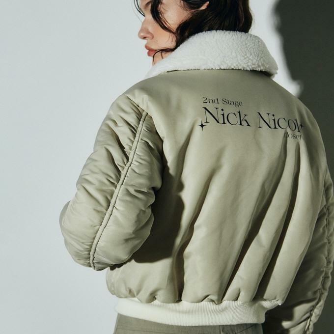 SHIRRING FLEECE BOMBER PADDING_INDI BEIGE - HAGO(하고)