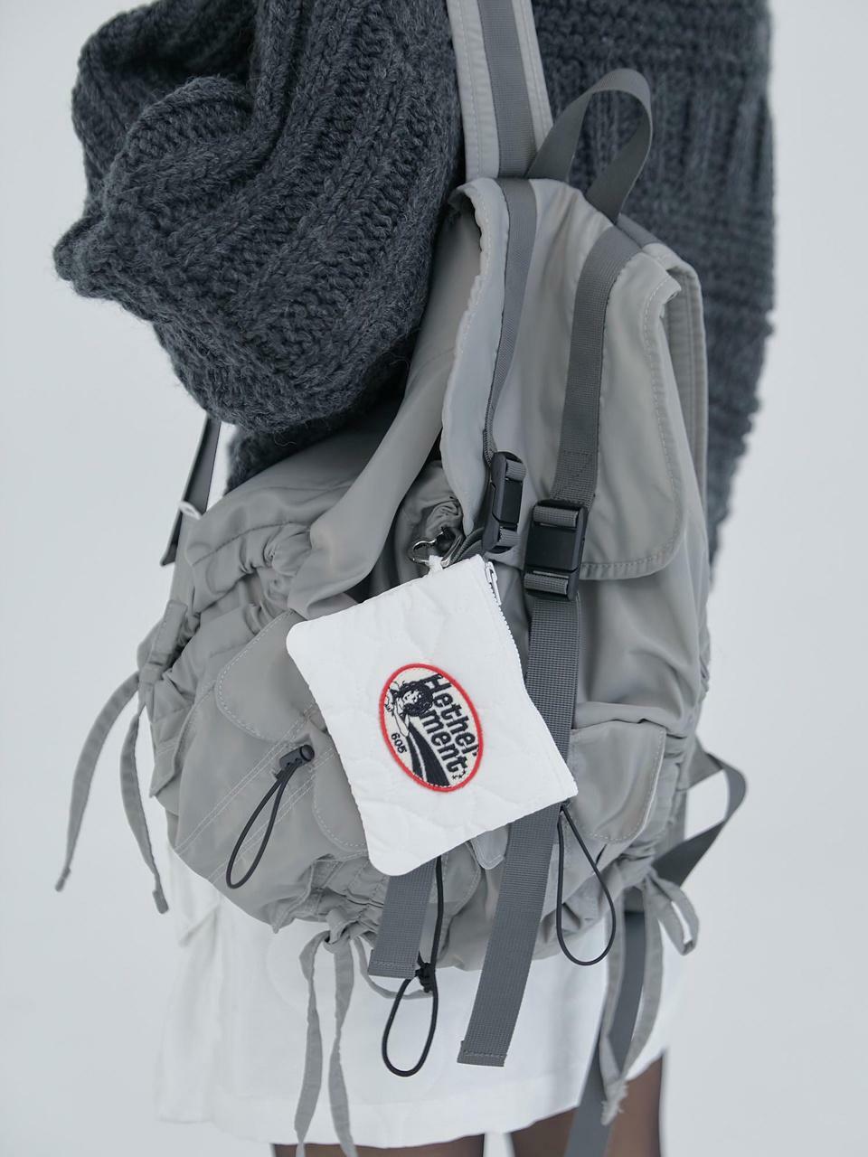ladybird backpack (silver) - HAGO(하고)