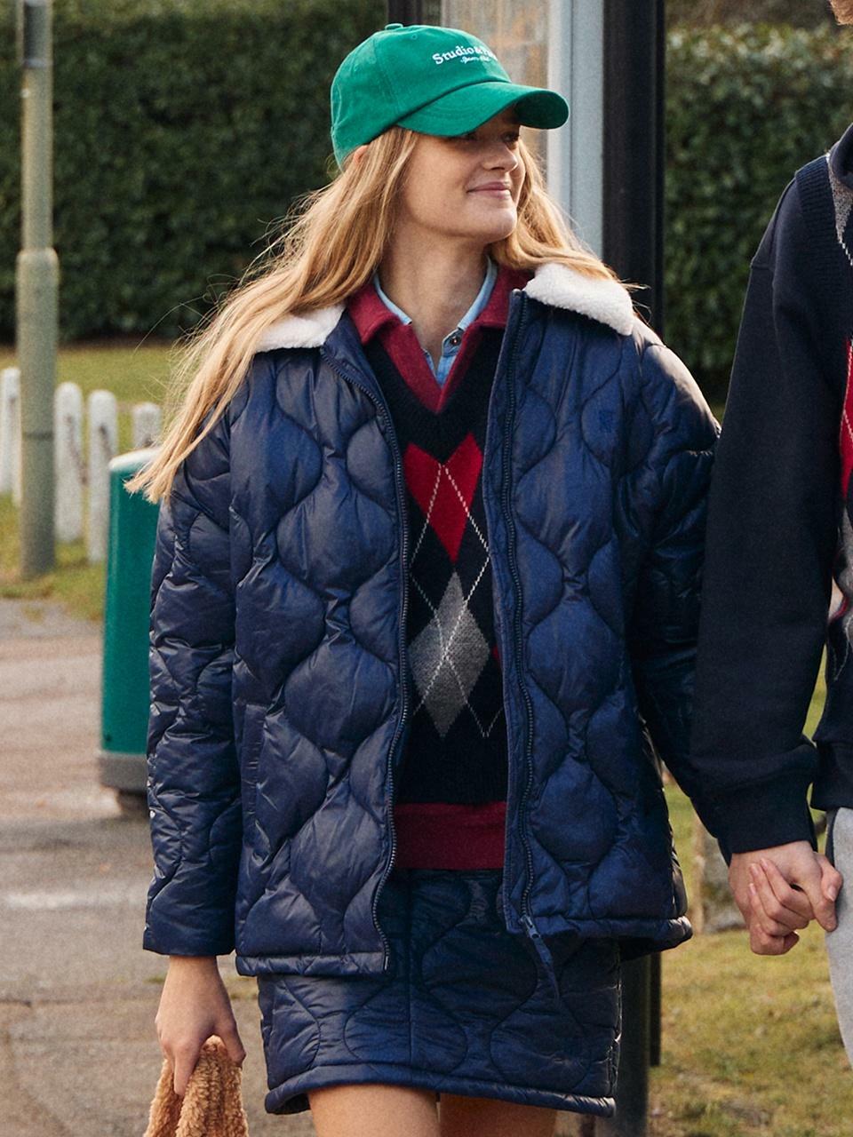 _Onion Quilting Wellon Jacket_Navy - HAGO(하고)