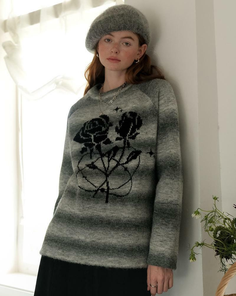 Cest_Rose gradient striped sweater - 하고