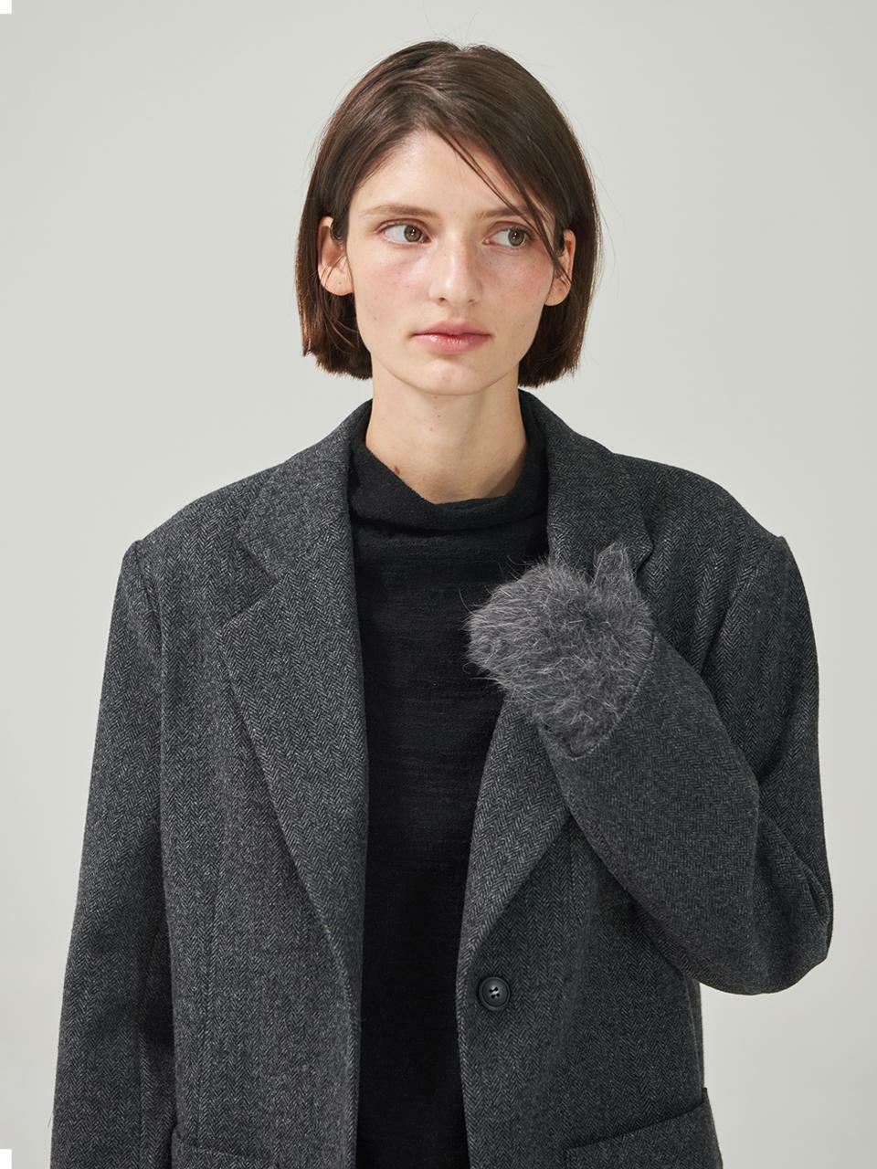 Angora Logo Ring Gloves Gray - HAGO(하고)