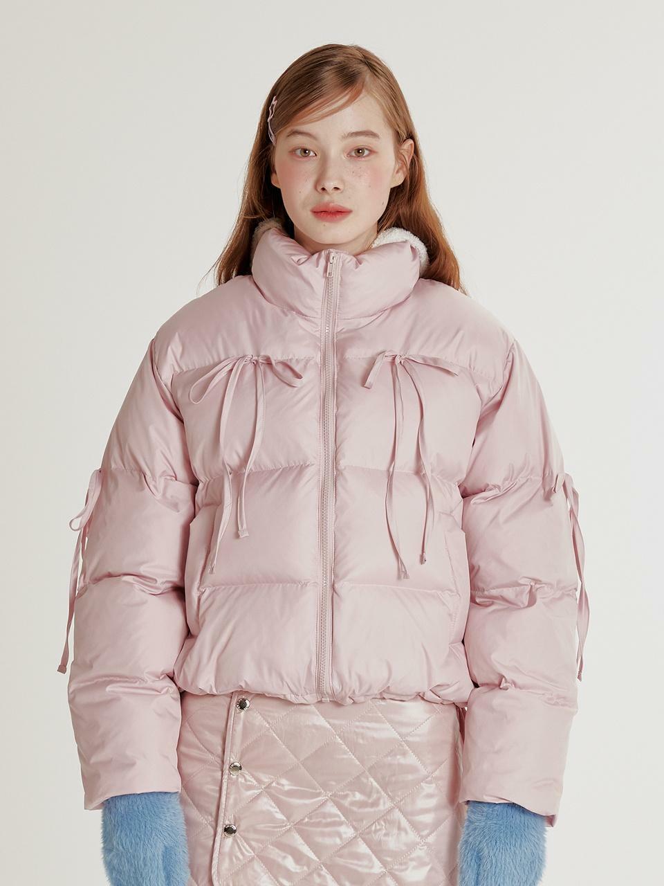 RIBBON DUCK DOWN PADDING_PINK - 하고(HAGO)