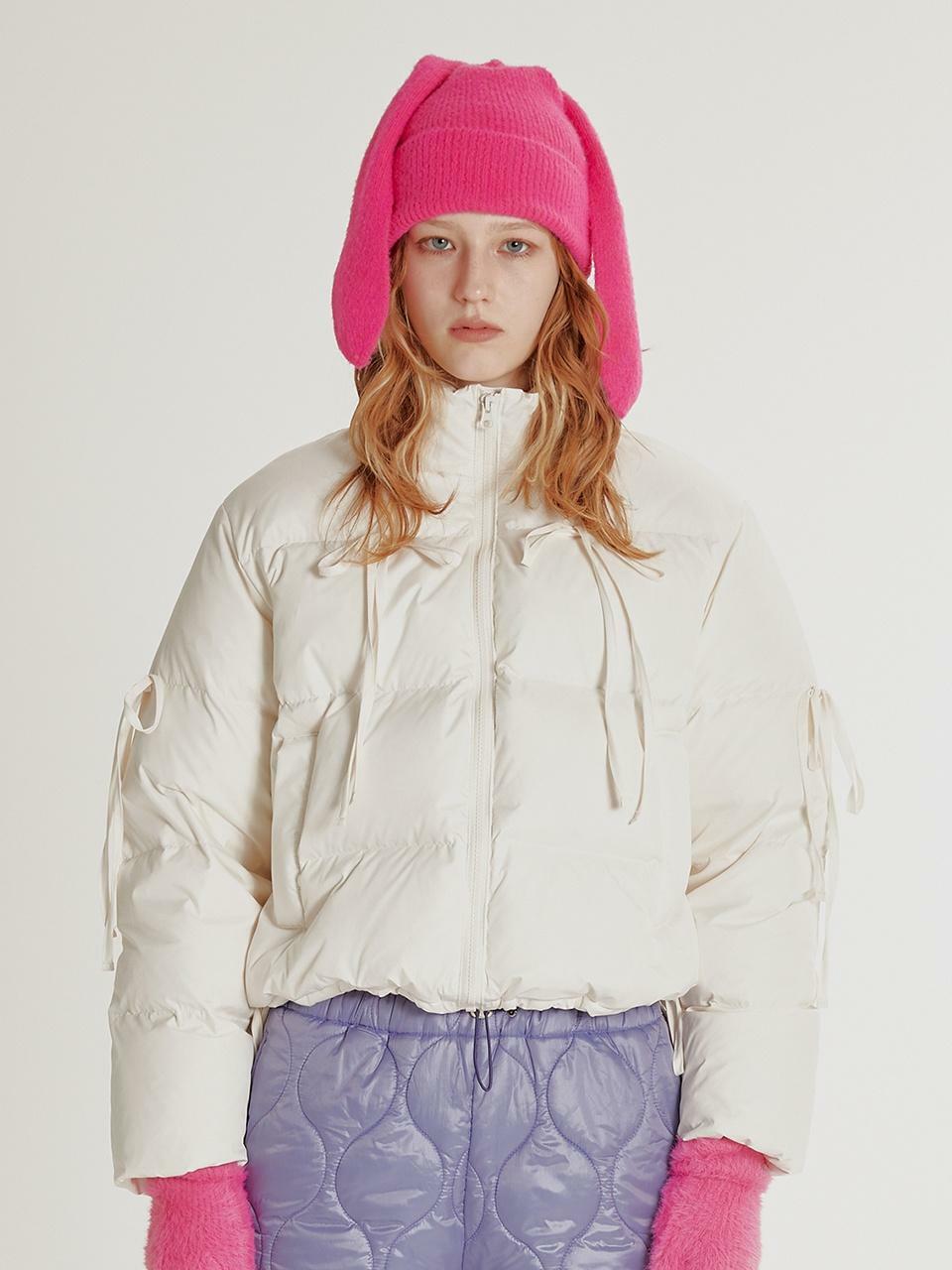 RIBBON DUCK DOWN PADDING_CREAM - HAGO(하고)