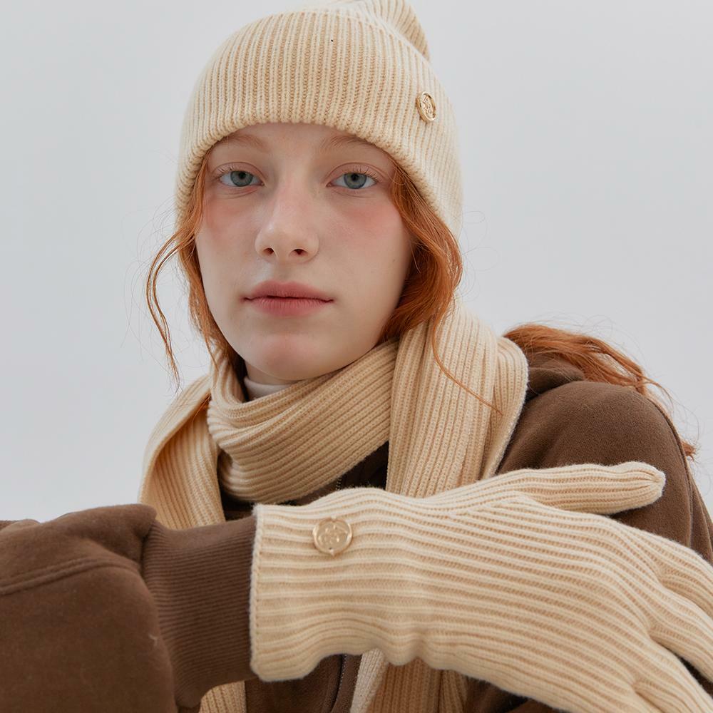 [캐리오버특가]ANC BEANIE & MUFFLER & GLOVES SET_BUTTER - 하고