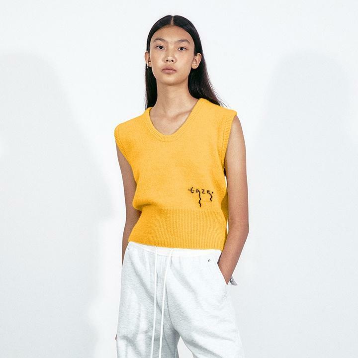 Euphoria Knit Vest (Yellow) - 하고