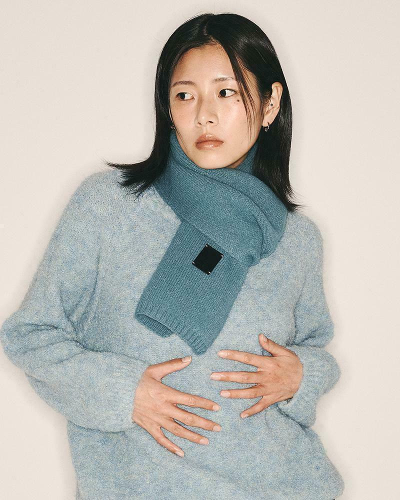 AR_Woolen knitted muffler_4color - 하고