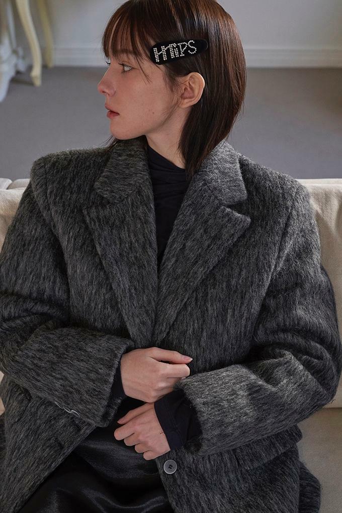WOOL BLAZER COAT_BLACK - 하고(HAGO)