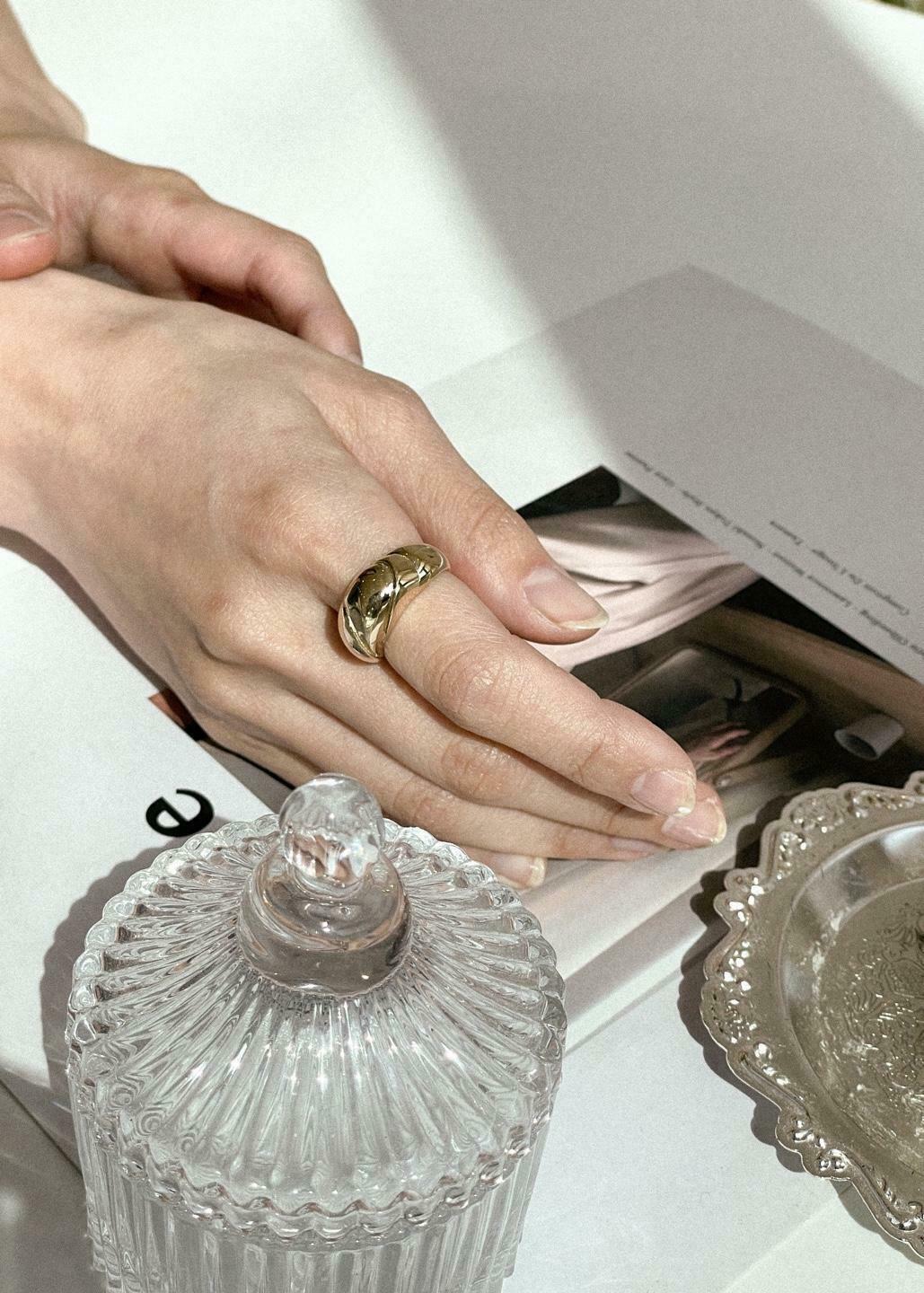 Grain ring (14k gold plated) - 하고