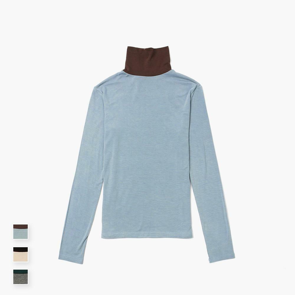 [에잇컨셉] 배색 폴라티셔츠(3color) - HAGO(하고)