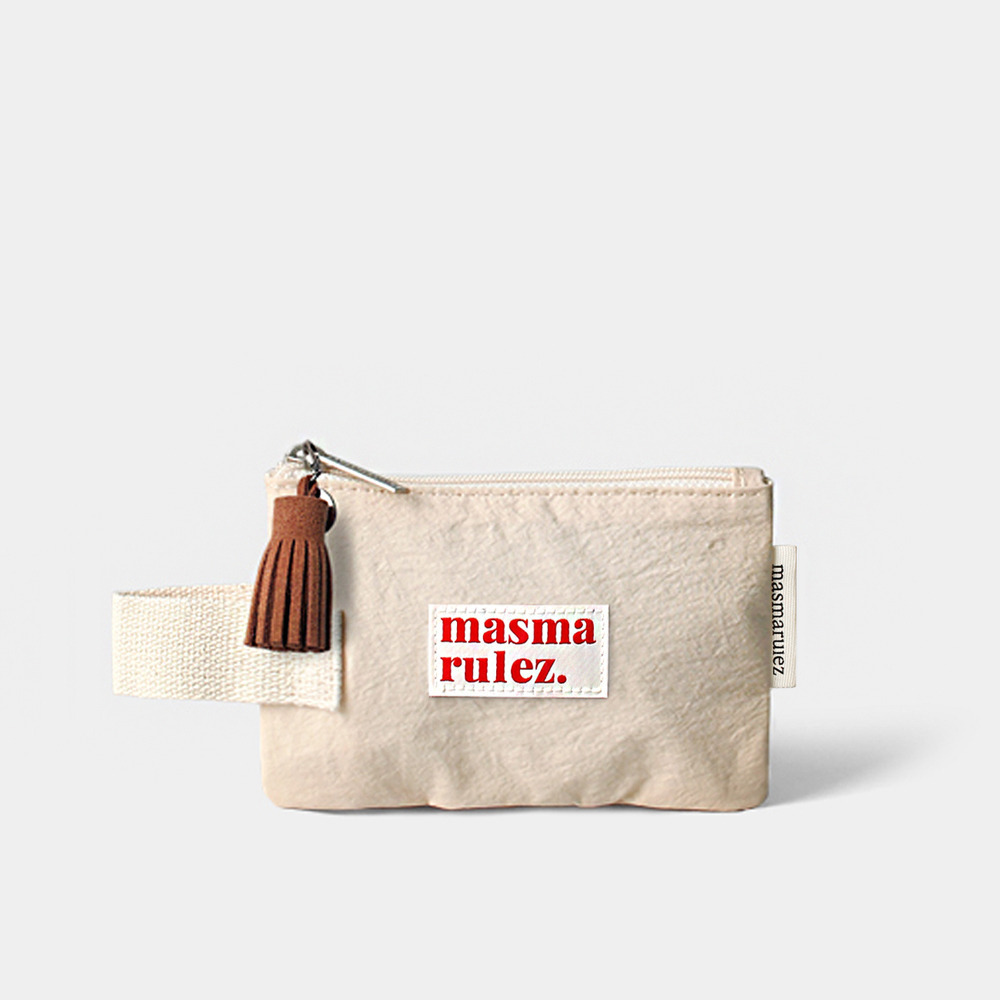 Mini strap pouch _ Solid 베이지 - HAGO(하고)