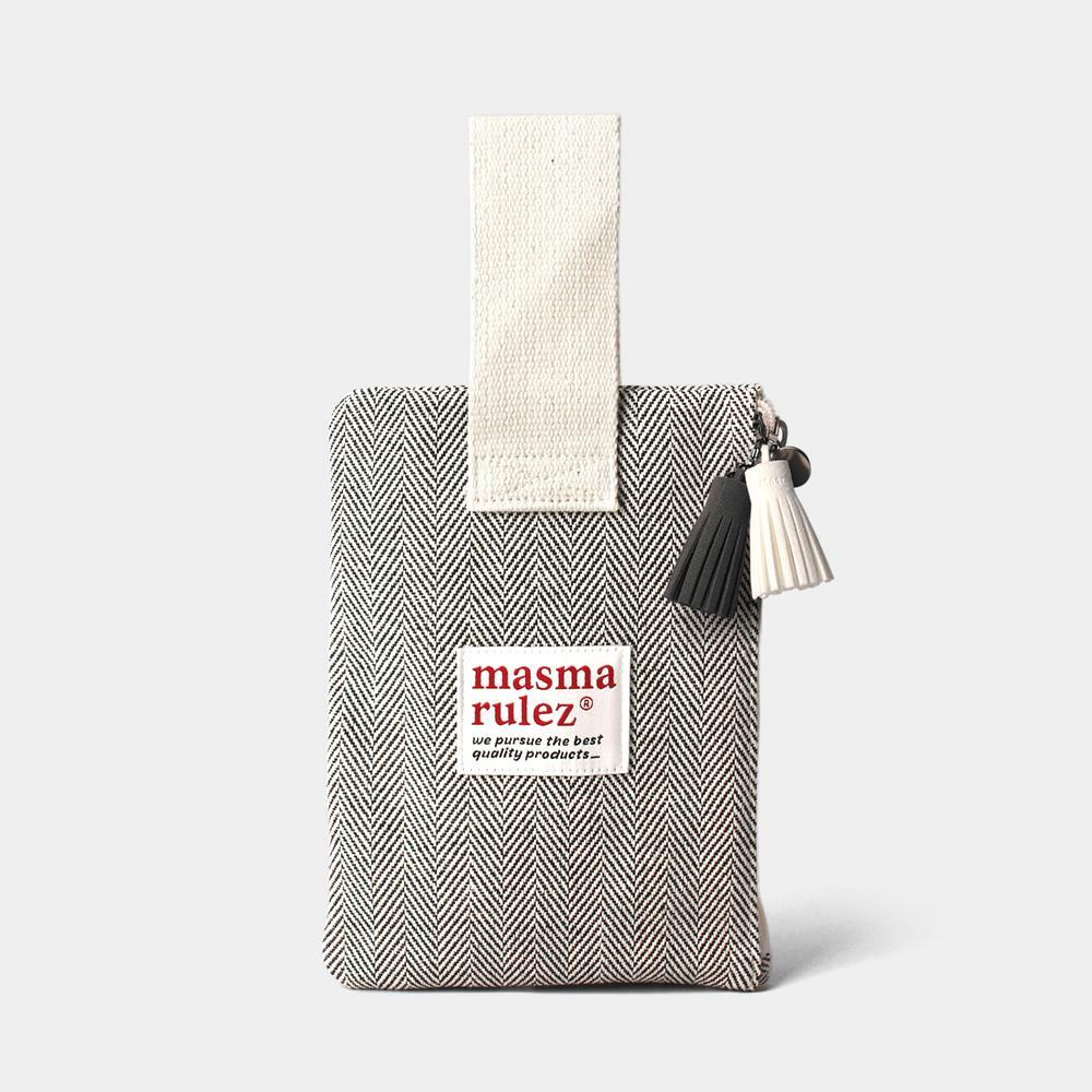 Strap pouch _ 헤링본 Black - 하고(HAGO)