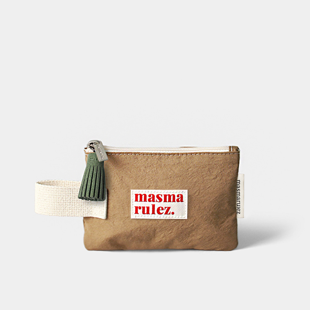 Mini strap pouch _ Solid 브라운 - 하고(HAGO)