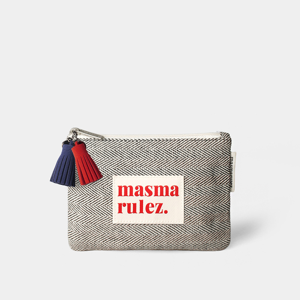 Basic pouch _ 헤링본 블랙 - HAGO(하고)