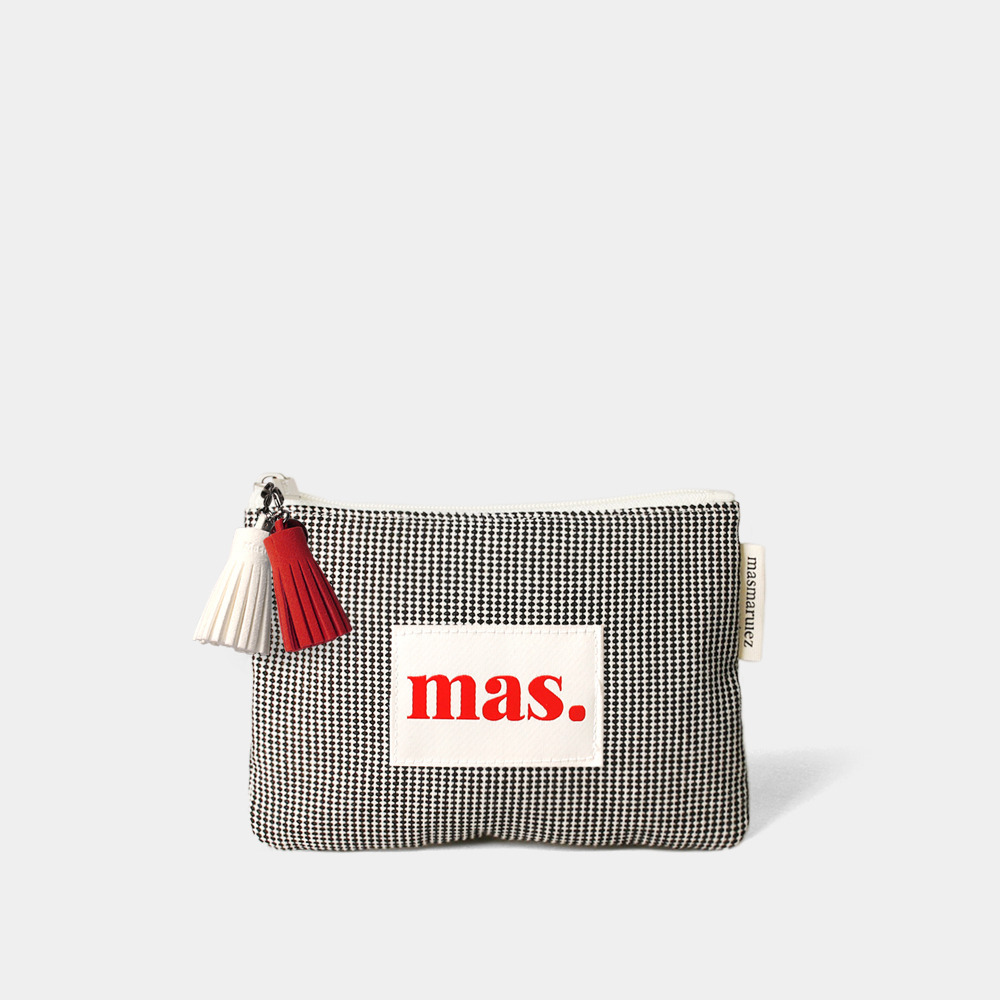 [프리썸머 특가]Basic pouch _ 타이니체크 black - 하고