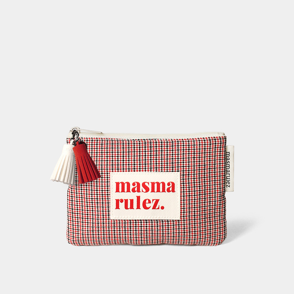 Basic pouch _ 타이니체크 Red - 하고(HAGO)