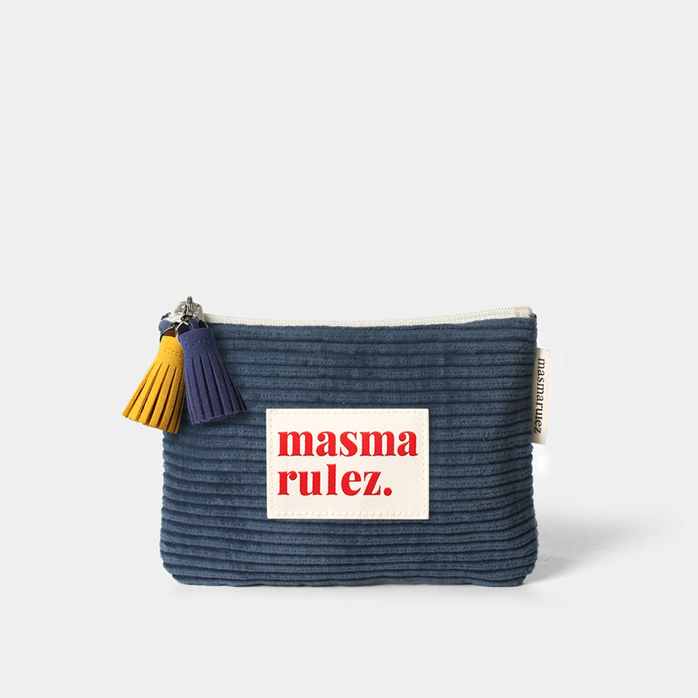 Basic pouch _ 코듀로이 네이비 - 하고(HAGO)