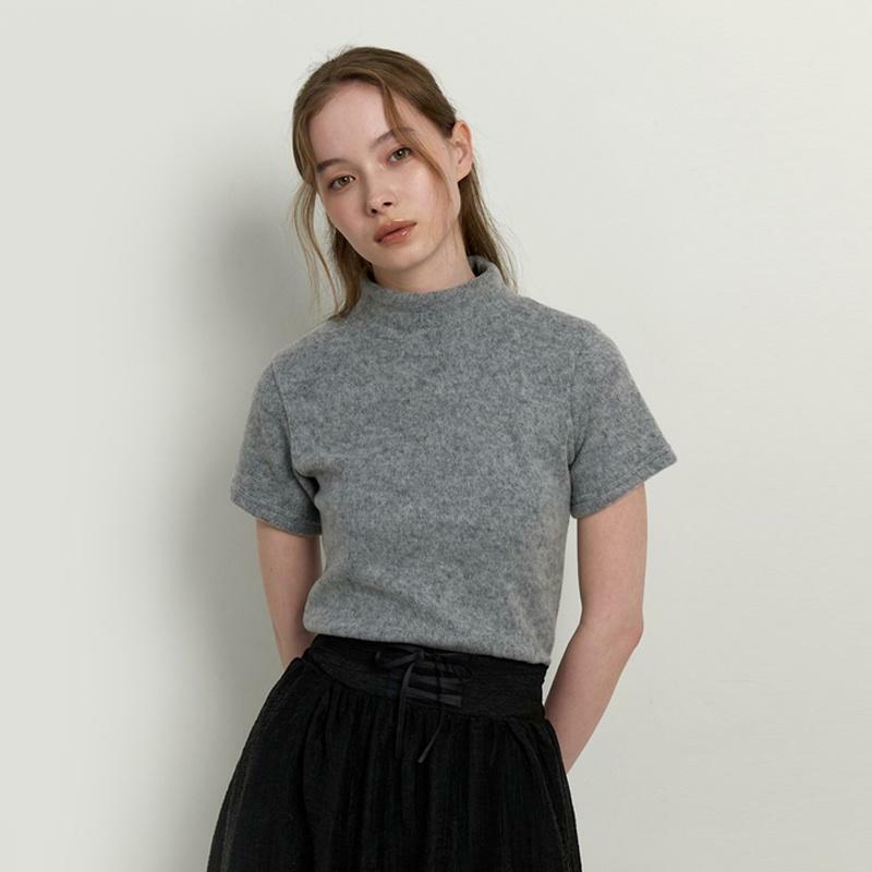warmer turtleneck top - gray - HAGO(하고)