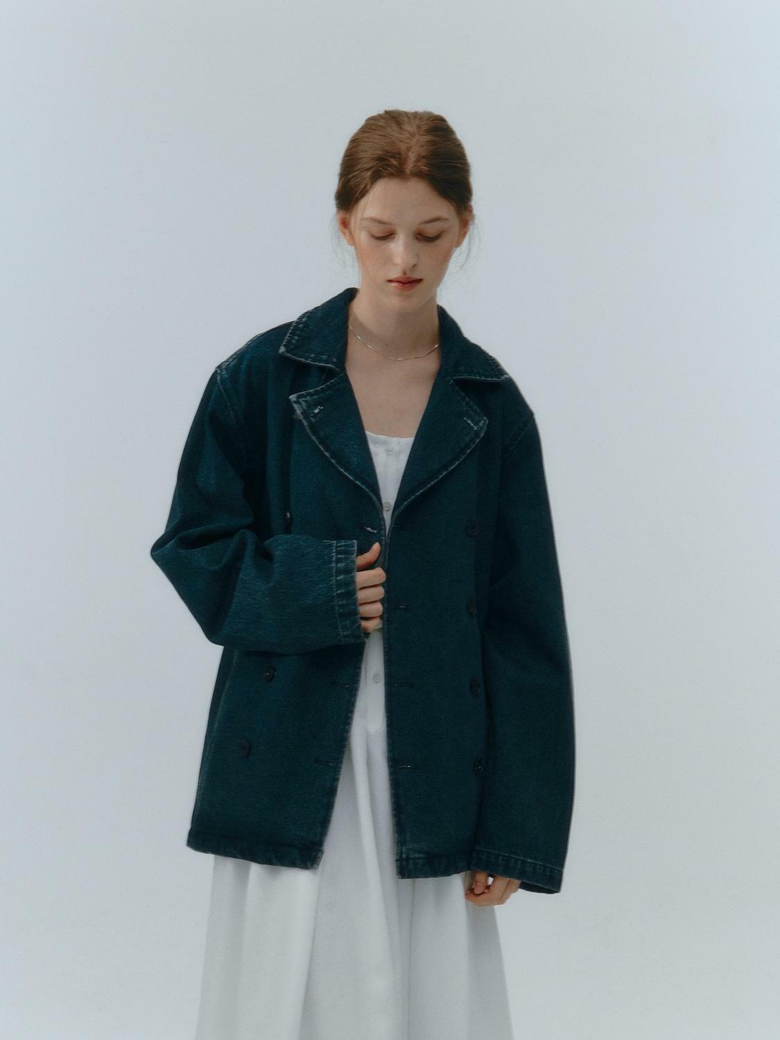 Double Denim Jacket (Deep Blue) - HAGO(하고)