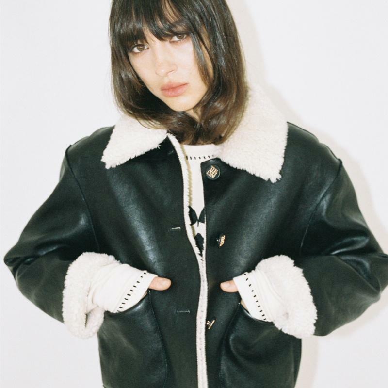JACK OUTPOCKET SHEARING JACKET_BLACK - HAGO(하고)