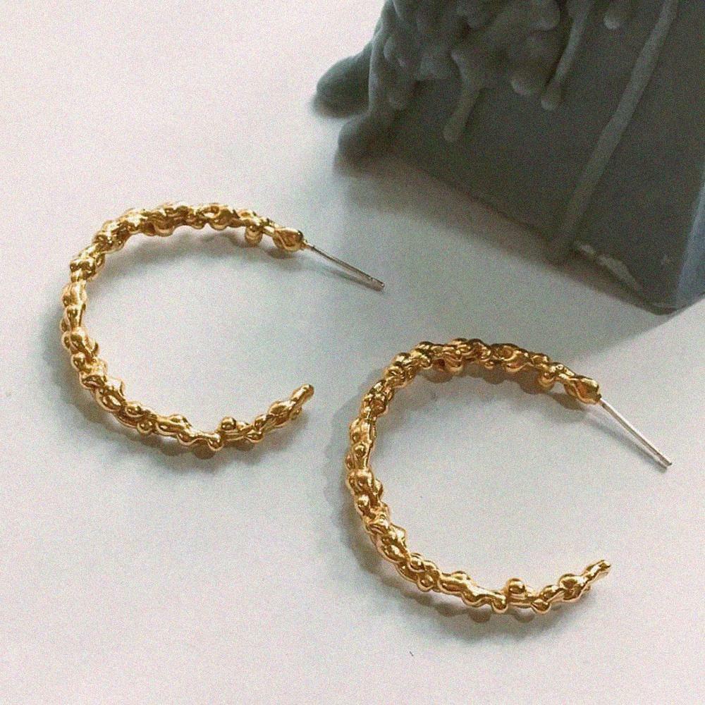 Melting Hoop Earring_Gold - HAGO(하고)