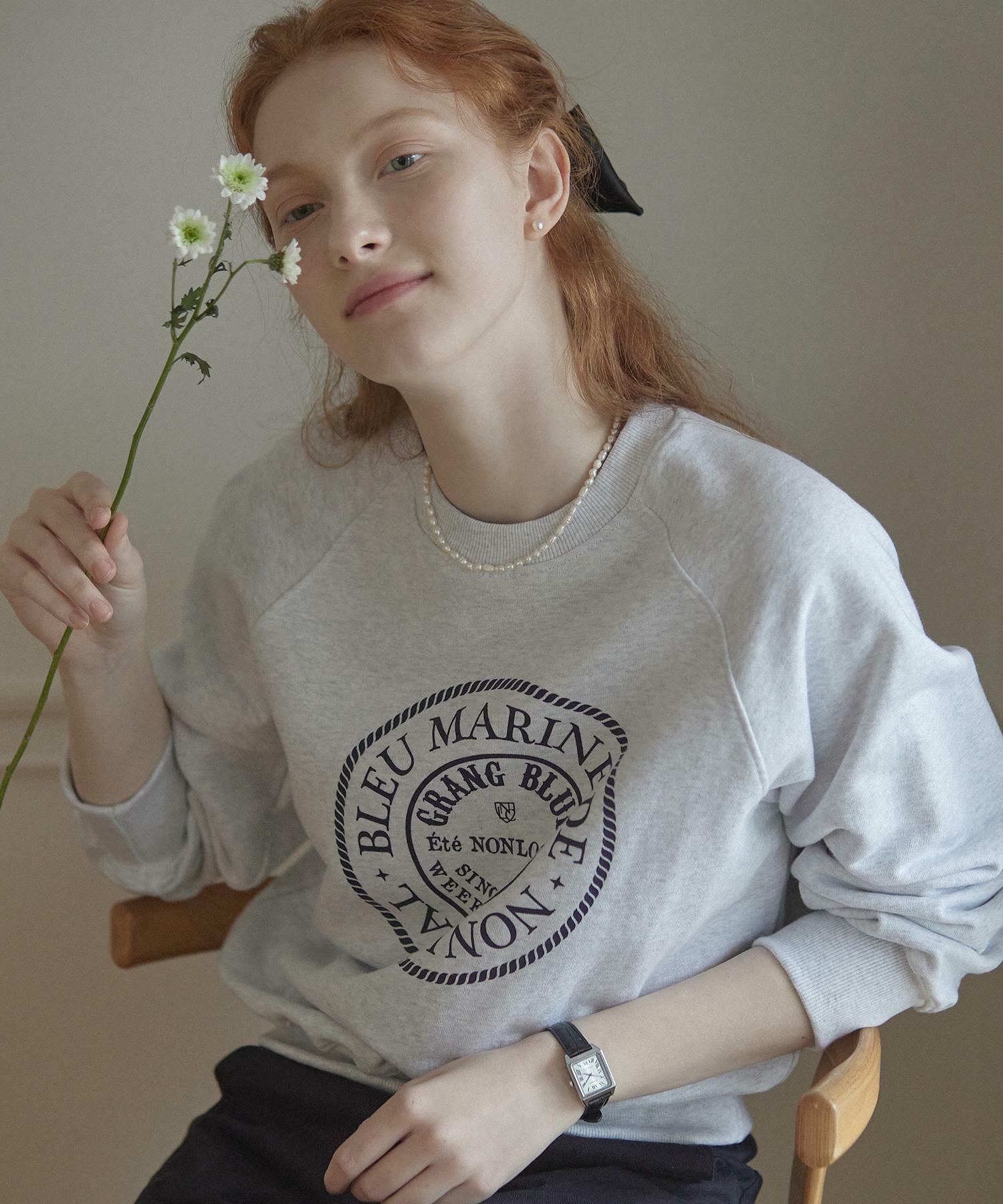 Marine Rope Sweatshirt - Light Grey - 하고(HAGO)