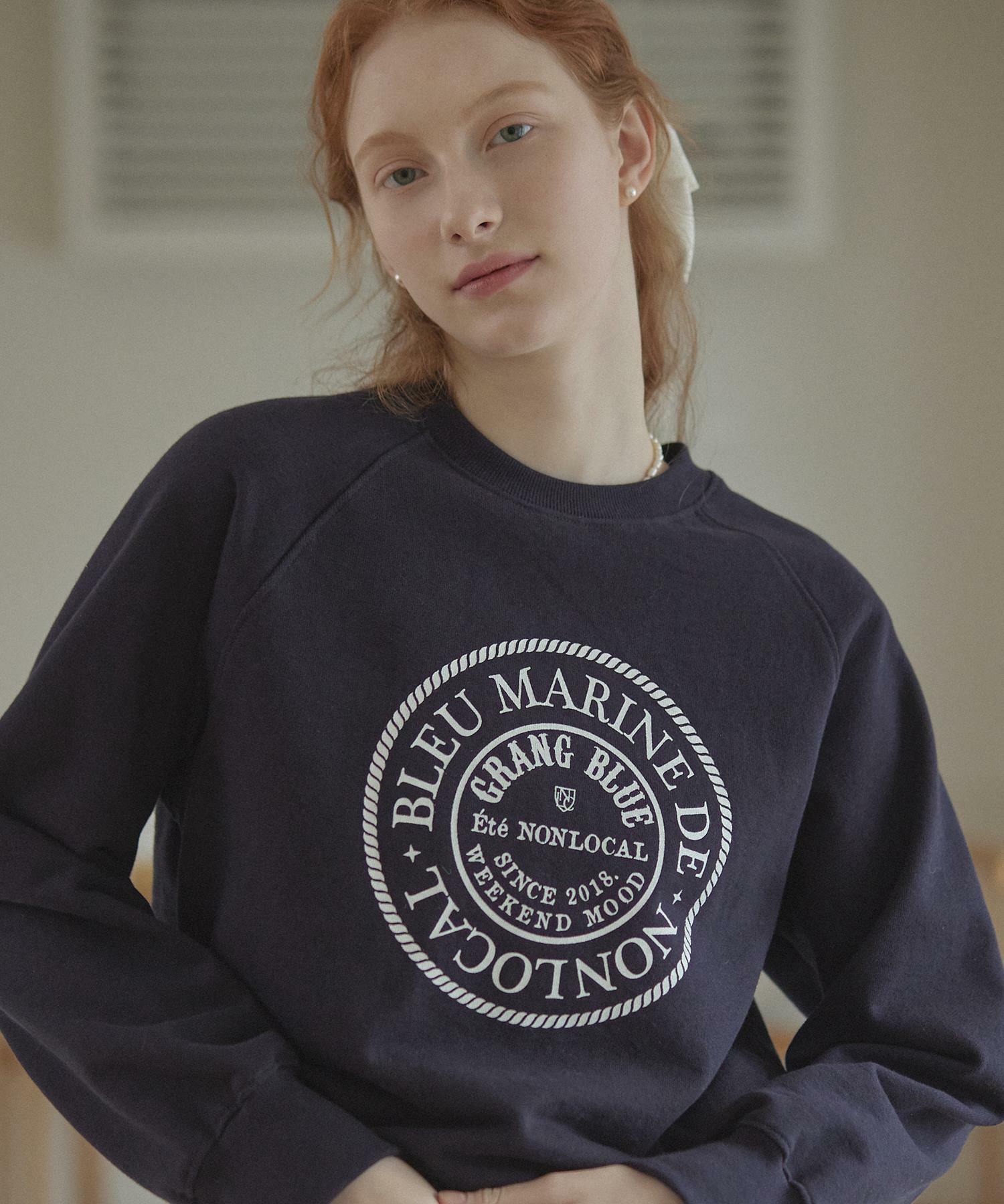 Marine Rope Sweatshirt - Navy - 하고(HAGO)