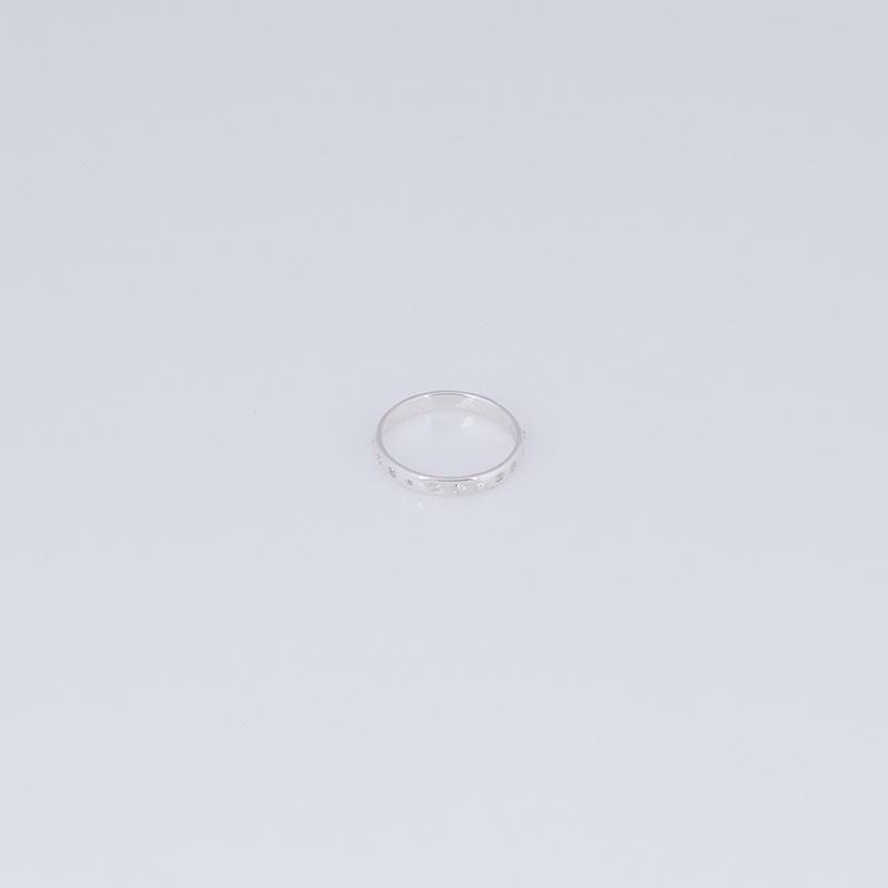 stone cover thin ring (silver) - HAGO(하고)