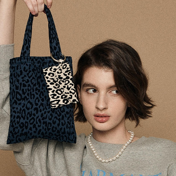 Navy Leopard Mini Bag - HAGO(하고)