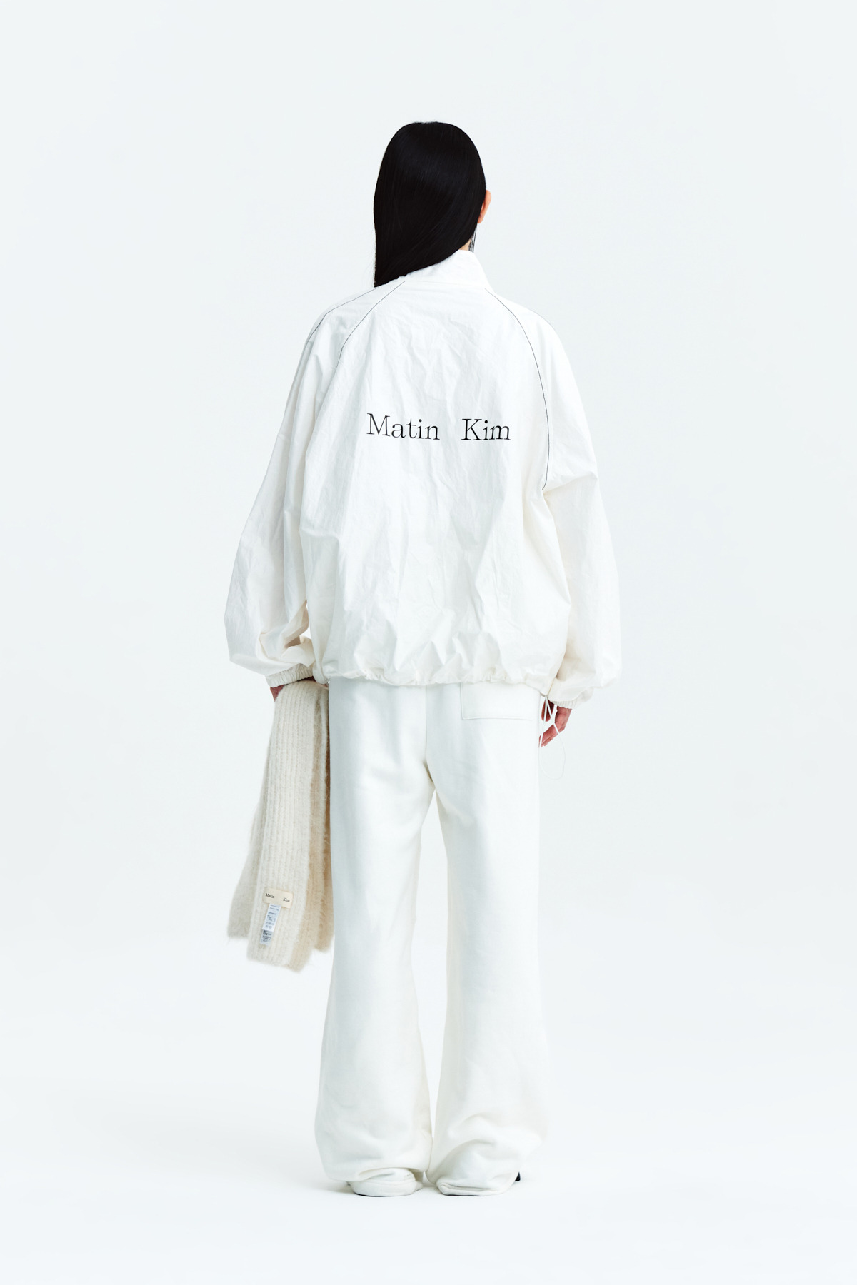 MATIN KIM LOGO COATING JUMPER IN IVORY - 하고
