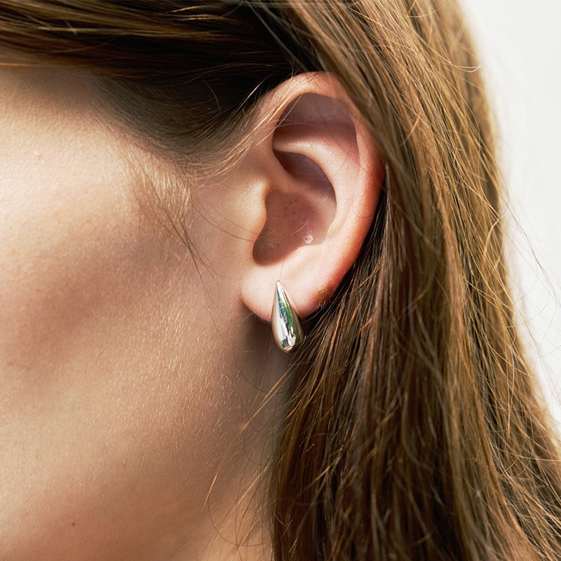 Water Drop Stud Earrings - HAGO(하고)