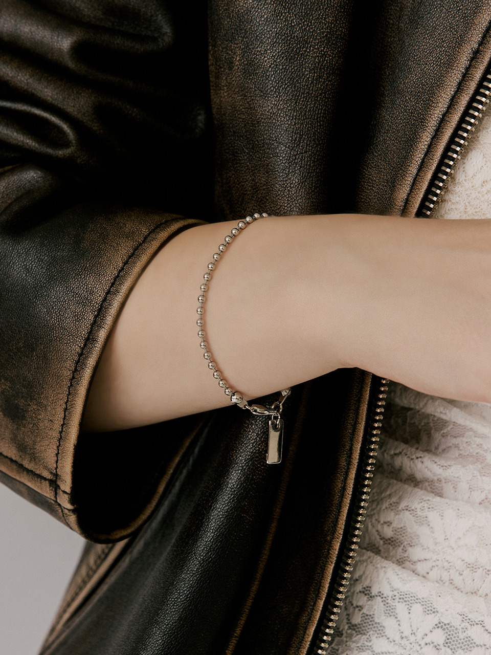 [빈티지헐리우드]Basic Ball Chain Bracelet_VH2411BR072M - 하고(HAGO)