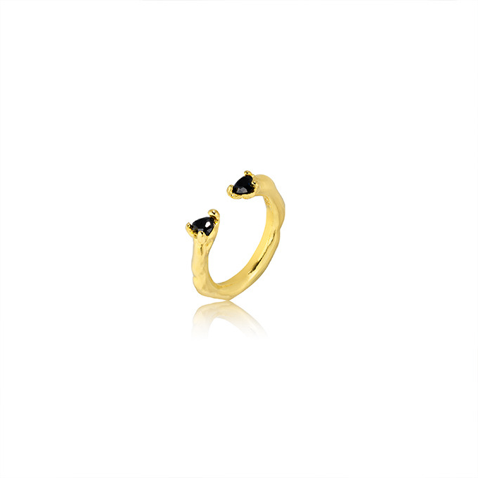 LOVE RING(black)(silver925&18k gold plated) - HAGO(하고)