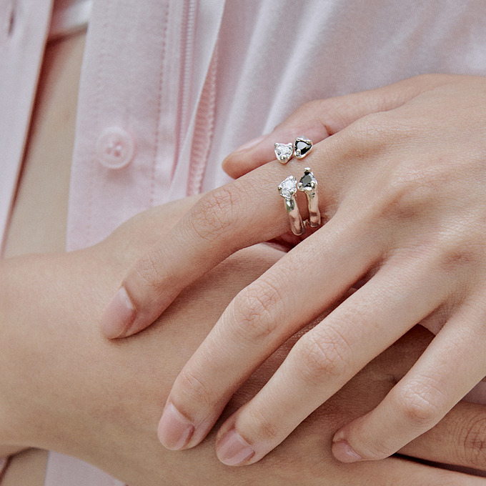 LOVE RING(white)(silver925) - HAGO(하고)